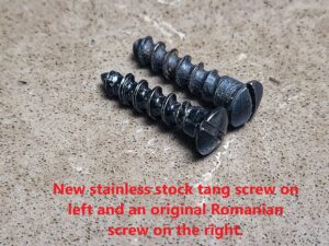 AKM Rear Trunnion Tang Buttstock Screws: Black Stainless (Pair)
