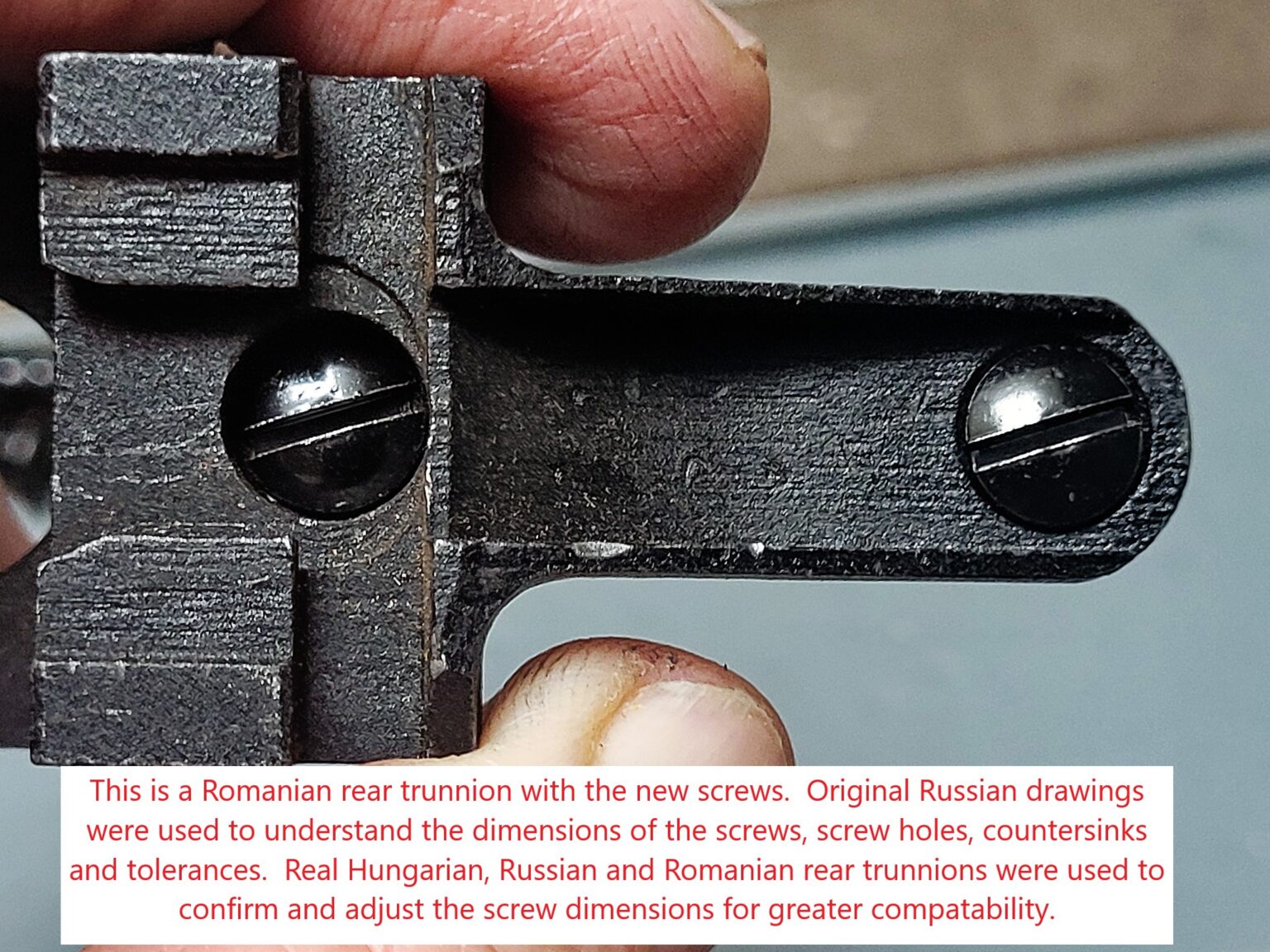 AKM Rear Trunnion Tang Buttstock Screws: Black Stainless (Pair)